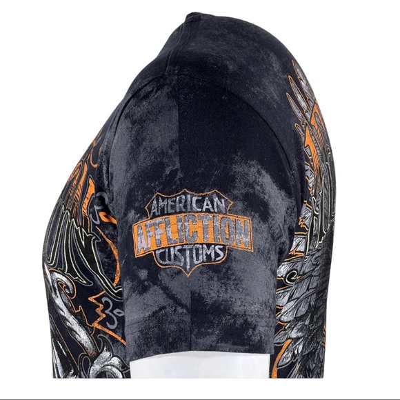 Affliction | Shirts | Affliction Mens Tshirt Ac Outback Skull Biker ...